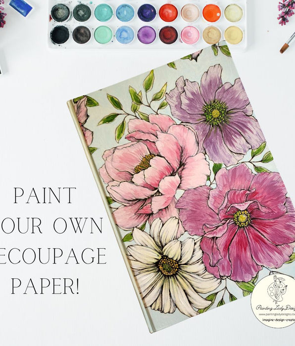 Paint Your Own Decoupage Paper! – Painting Lady Designs Decoupage ...